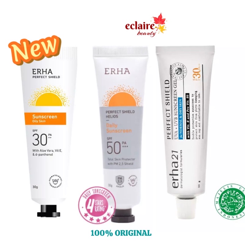 Jual Erha Perfect Shield Helios 30 gr / Sunblock Suncreen Oily Normal SPF Wajah Erha 21 | Shopee ...