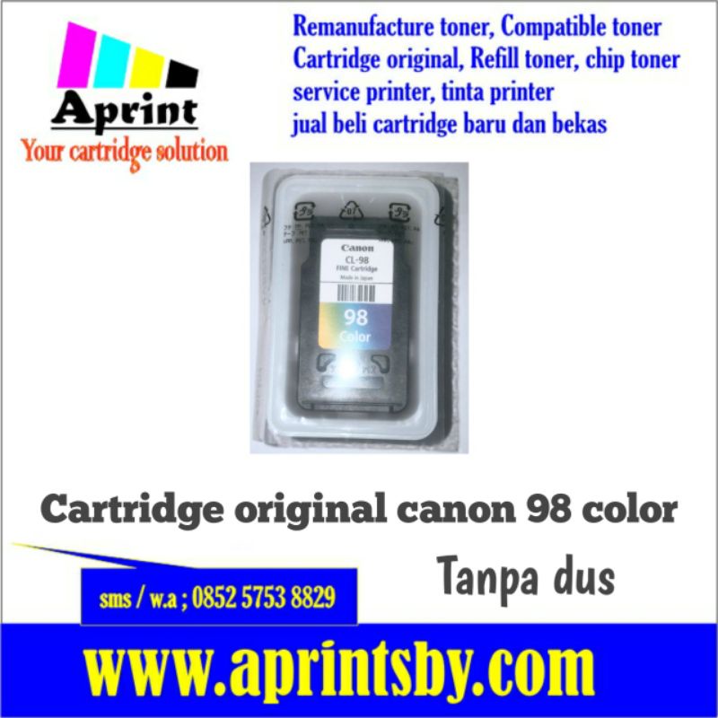 Jual Cartridge canon CL 98 color baru original for printer canon E500 ...