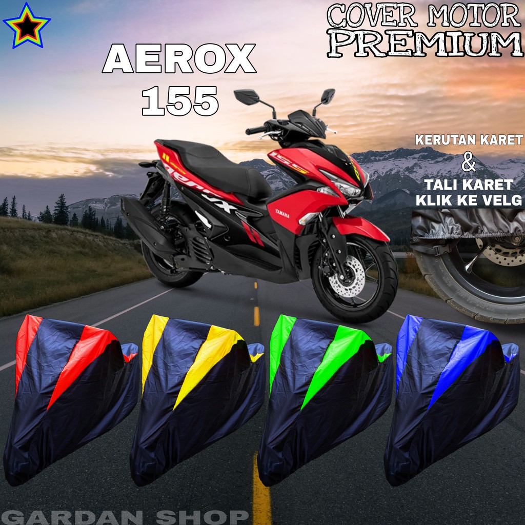 Jual Sarung Motor AEROX 155 Hitam KONBINASI Body Cover Penutup Aerox ...