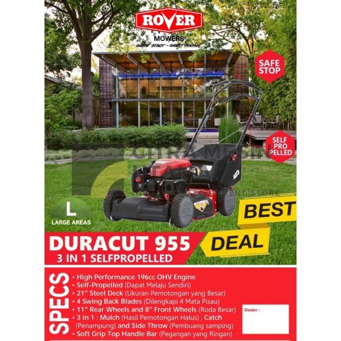 Jual Mesin Potong Rumput Dorong Rover Duracut 955 196Cc 3In1 Self ...