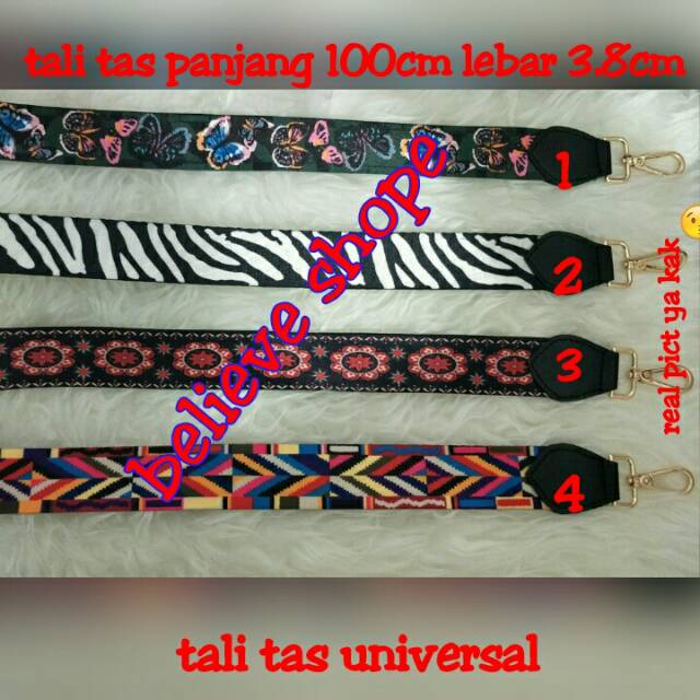 Jual (BESI SUPER TEBAL) PREMIUM Strap motif - Tali tas - tali tas ...