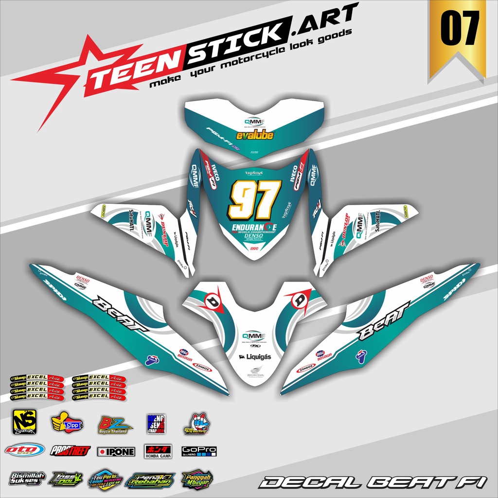 Jual DECAL FULL BODY BEAT FI - DECAL STICKER FULL BLOCK HONDA BEAT FI ...