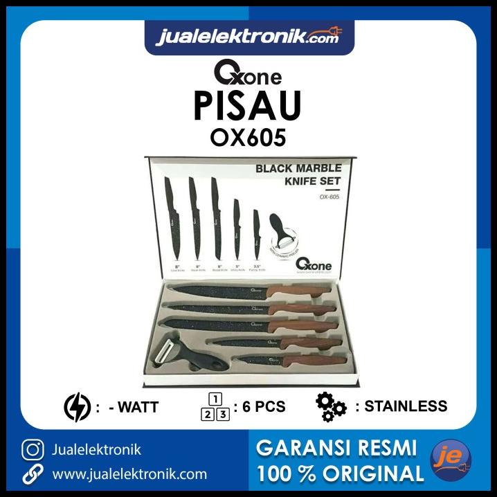 Jual Oxone Ox605 Black Marble Knife Set | Shopee Indonesia