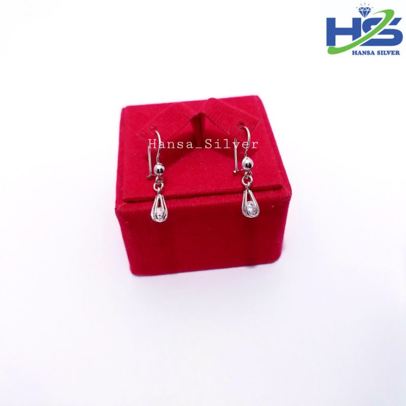 Jual Anting Perak Anak Asli Silver 925 Lapis Emas Putih Model Agogo Sangkar Ukuran Kecil ...