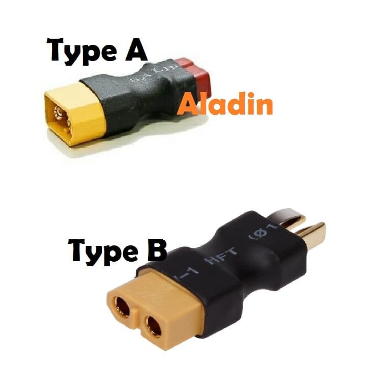Jual Konverter Converter XT60 to T dean plug atau T dean to XT60 Connector Adapter RC | Shopee ...