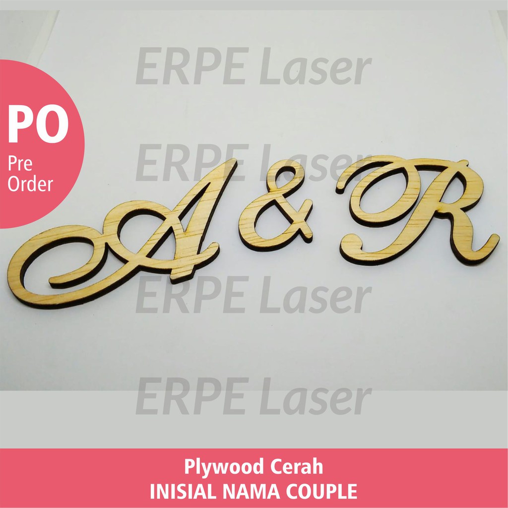 Jual Inisial Nama Couple Pengantin Pernikahan Dekorasi Mahar bahan ...