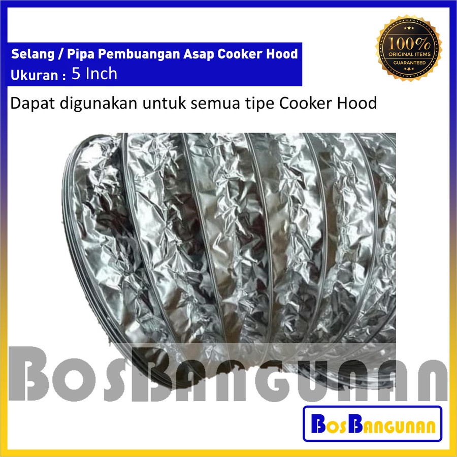 Jual Alumunium Flexible Ducting 5 Inch Pipa Angin Cooker Hood Exhaust ...