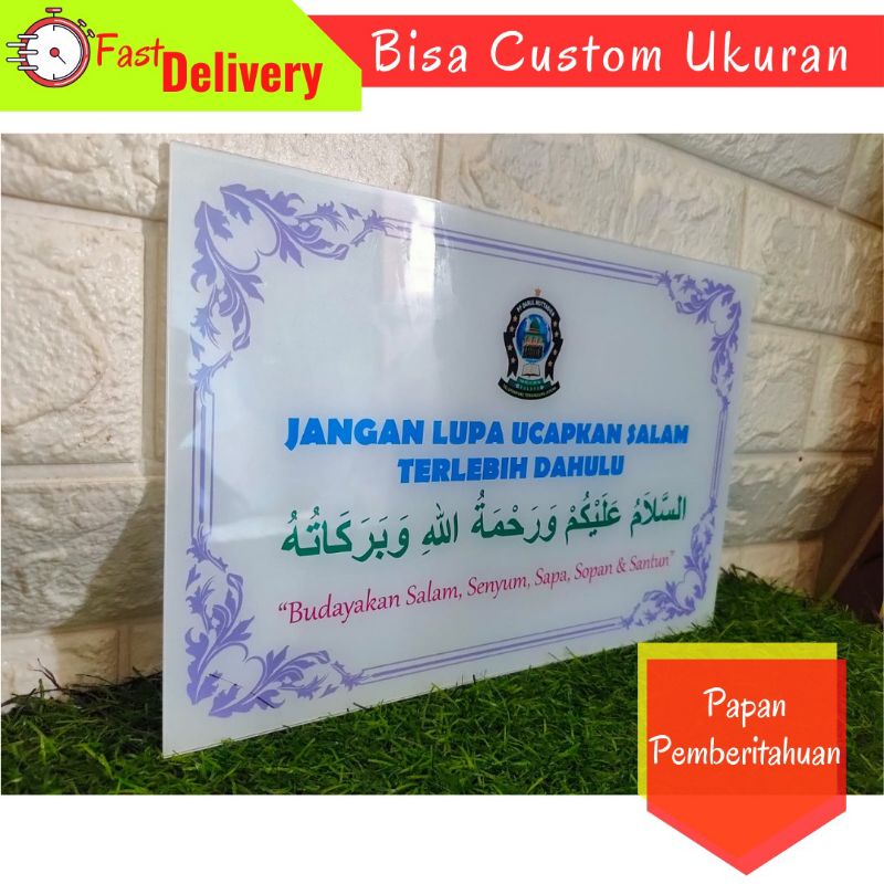 Jual papan pemberitahuan / papan pengumuman / papan informasi custom ...