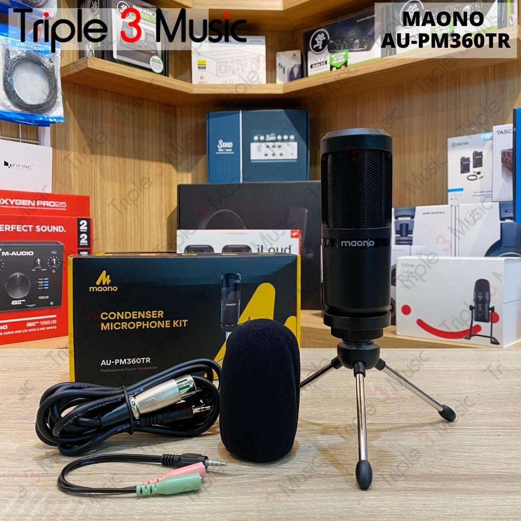Jual MAONO AU PM360TR PM 360 TR PM360 TR MIC CONDENSER Plastik Original | Shopee Indonesia