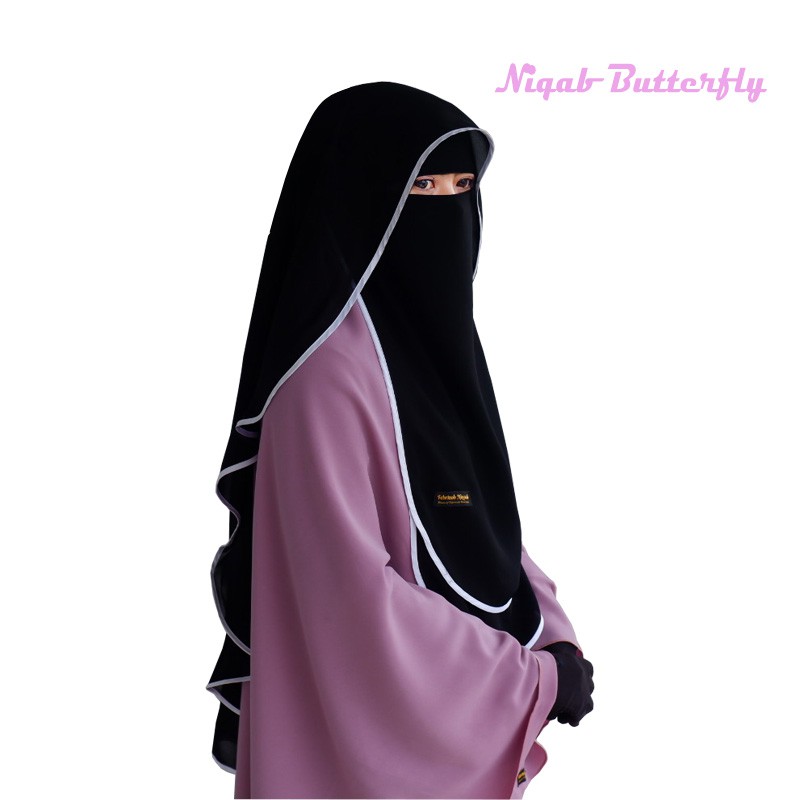 Jual Niqab cadar butterfly sifon silky febrinah niqab | Shopee Indonesia