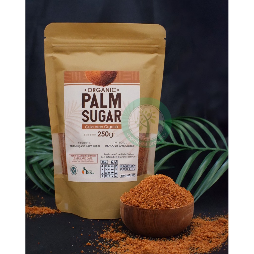 Jual ORGANIC PALM SUGAR - GULA AREN ORGANIK 250GR | Shopee Indonesia