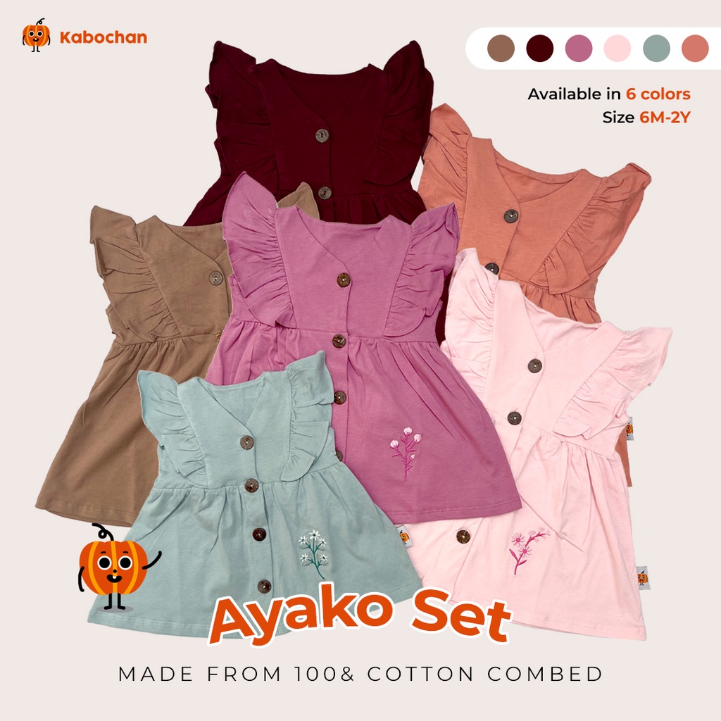 Jual KABOCHAN Setelan Bayi Perempuan 100% Katun 6 Bulan - 2 Tahun ...