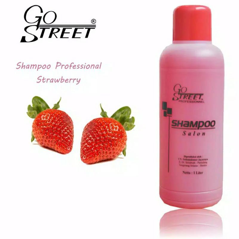 Jual GO STREET Shampoo Professional Varian Strawberry 1 Liter Kemasan ...