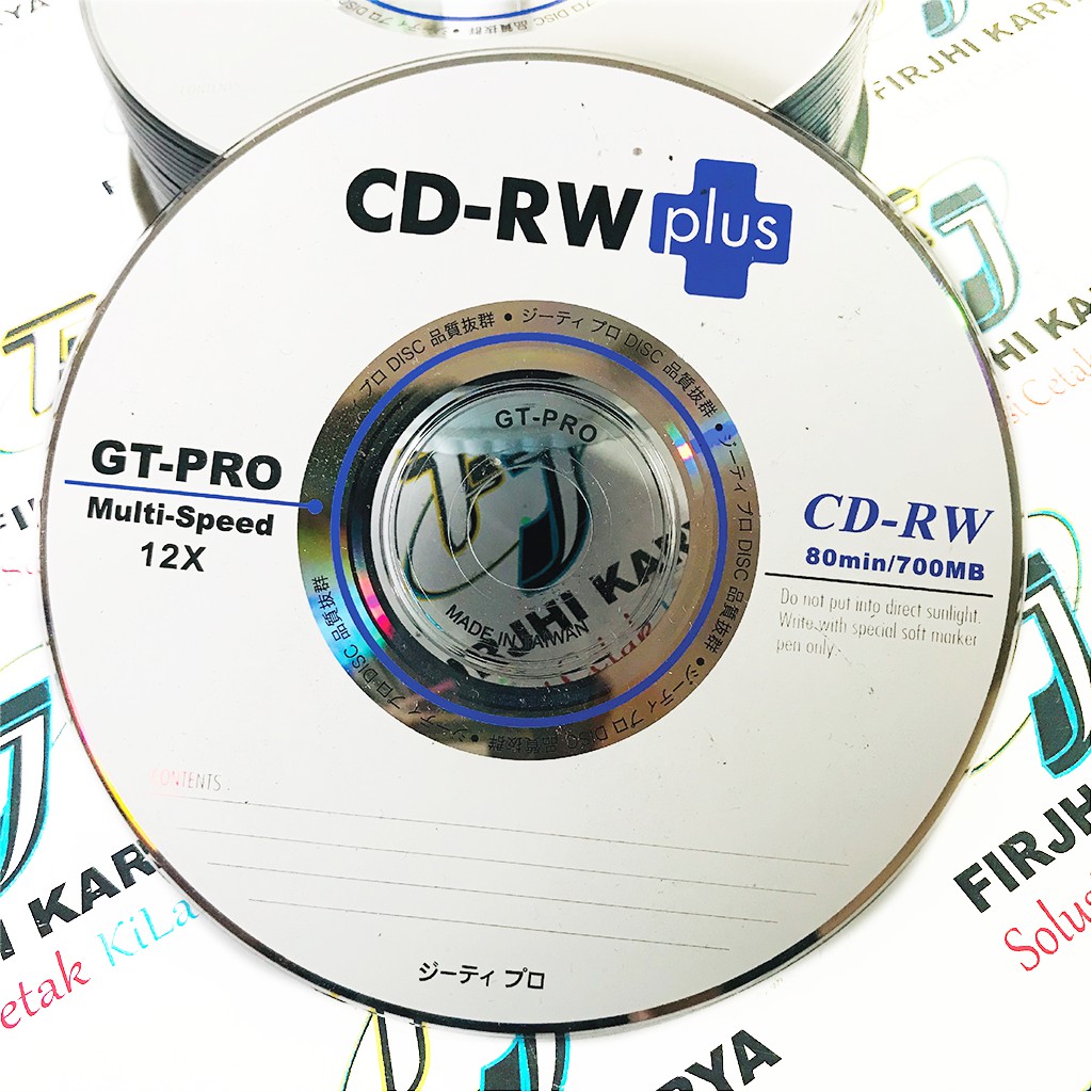Jual Kaset Kosong Kapasitas 700 MB Dengan Kecepatan Ganda 12 X CD RW Plus GT-PRO | Shopee Indonesia