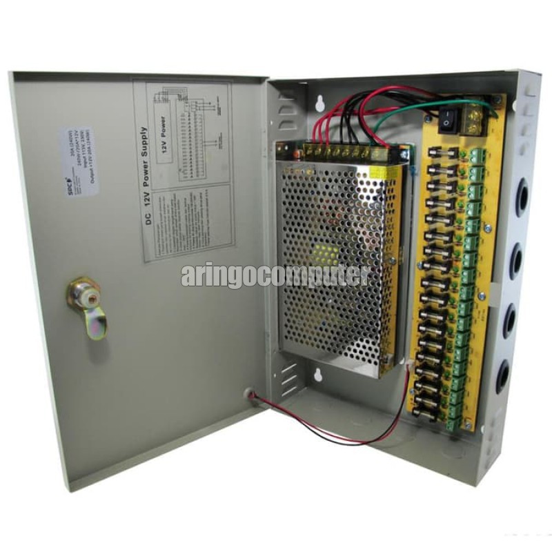 Jual CCTV General BOX PANEL + Adaptor Central PSU 20A 12V | Shopee ...