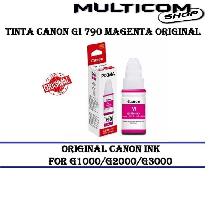Jual TINTA CANON GL-790 MAGENTA UNTUK PRINTER CANON G SERIES ORIGINAL ...