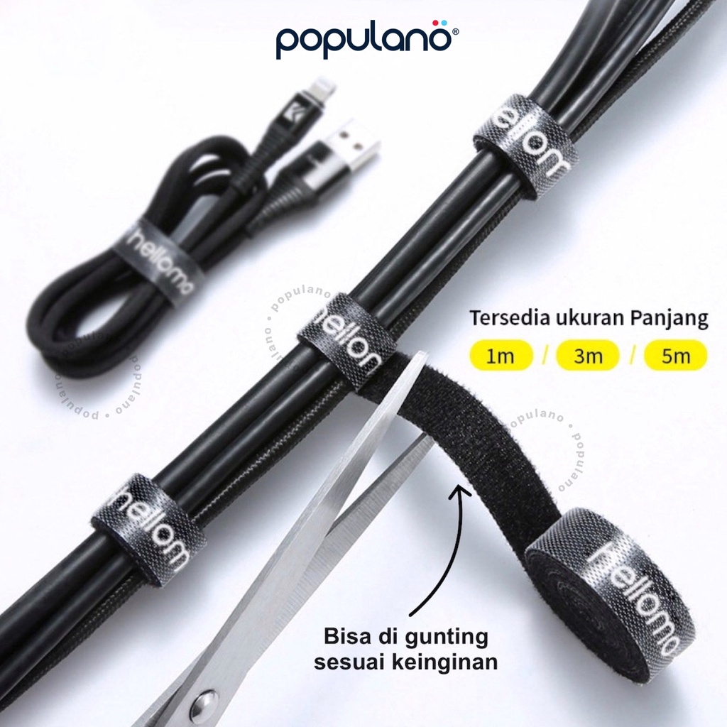 Jual Strap Organizer Pengikat Perapih Kabel Cable Velcro Penggulung ...