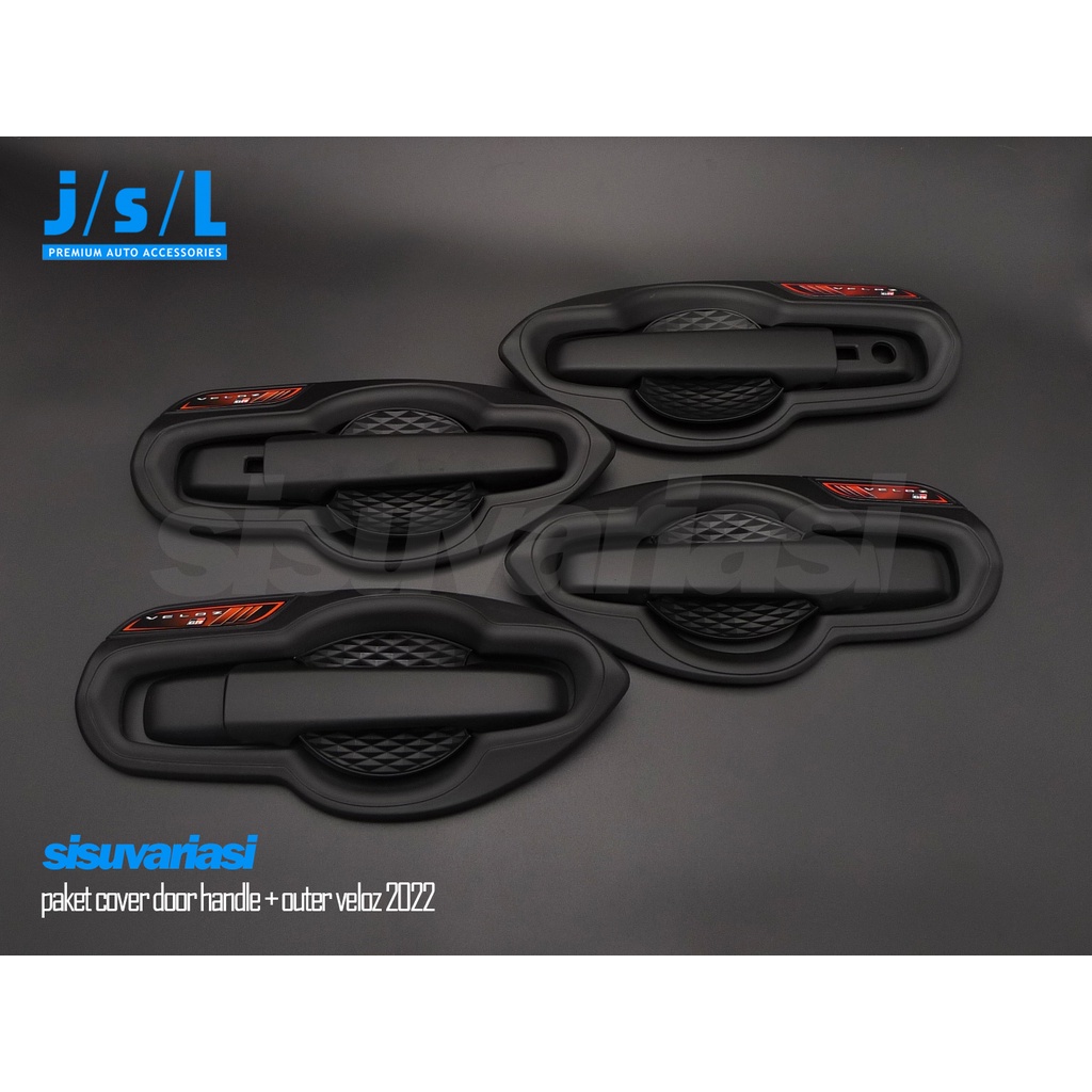Jual Aksesoris All New Veloz 2022 JSL PAKET JSL Cover Handle Outer Mangkok Pintu Hitam Doff ...