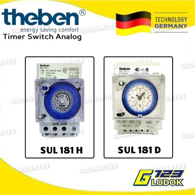Jual Timer Switch Analog 100-240V AC 24 Jam TheBen SUL 181 D H Original ...