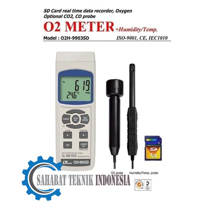 Jual LUTRON O2H-9903SD O2 Meter + Humidity Temperature | Shopee Indonesia