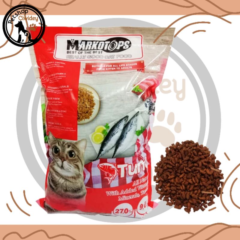 Jual MARKOTOPS DRY CAT FOOD - MAKANAN KERING KUCING REPACK 1 KG ...