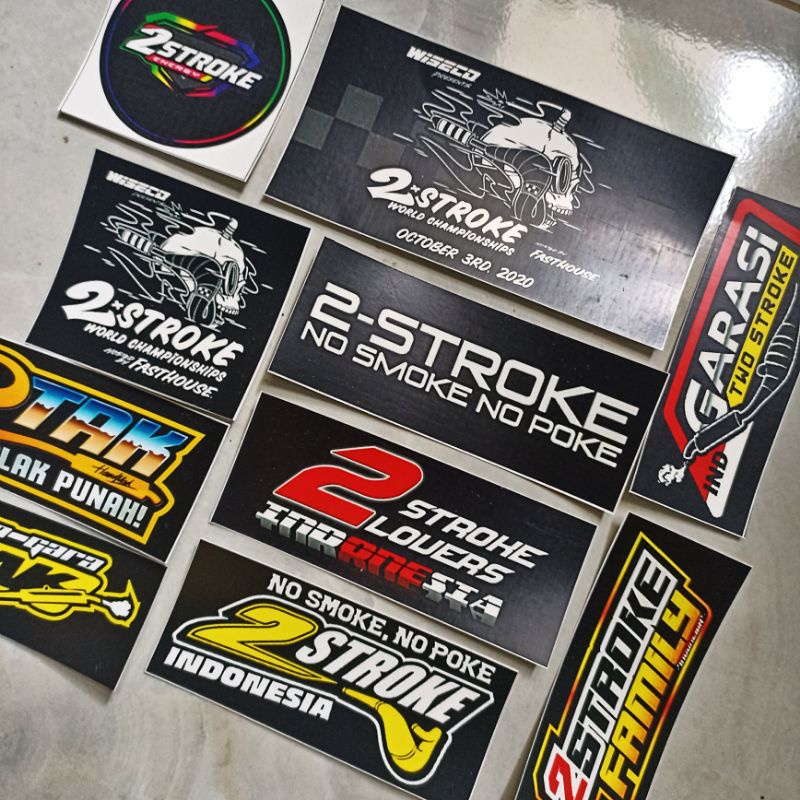 Jual Stiker 2 Stroke/2 Stroke Indonesia/Stiker 2 Tak/2 Stroke No Smoke ...