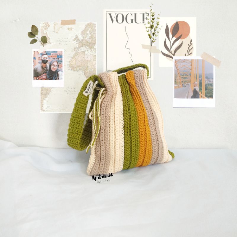 Jual CHINGU BAG | tas rajut aputrisaid | tas rajut korea | totebag ...