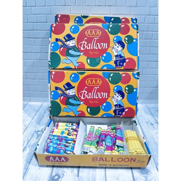 Jual Balon Tiup Mainan Anak jadul Merek AAA 32 Pcs | Shopee Indonesia