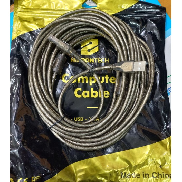 Jual Kabel USB Printer Scanner 10 Meter/ Cable 10m nippon tech | Shopee ...