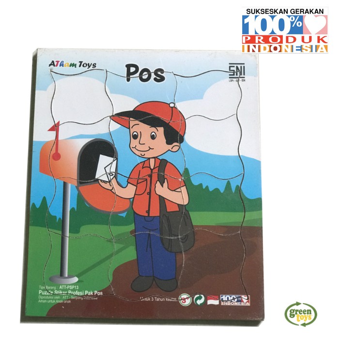 Jual Puzzle Kayu | Mengenal Profesi - Pos man | Shopee Indonesia