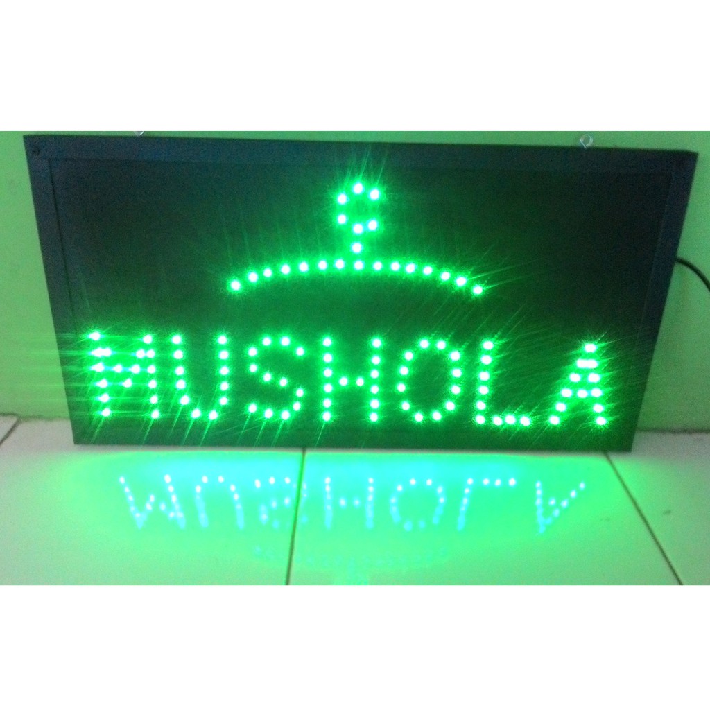 Jual Papan Tulisan Lampu LED Sign ~ MUSHOLA ~ | Shopee Indonesia