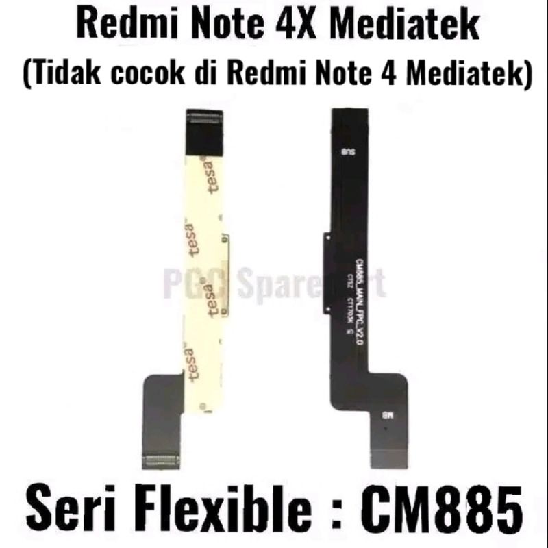 Jual Original Flexible Connector Mesin Board ke Konektor Charger Redmi Note 4X Mediatek Soket ...