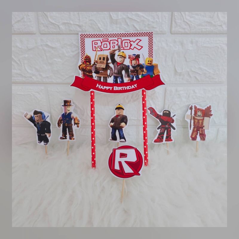 Jual Topper Roblox Topper ulang tahun happy birthday topper puding ...