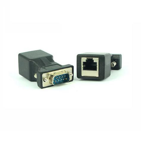 Jual hid_ RS232 DB9 male to RJ45 Female connector Adapter DB9 Male ...