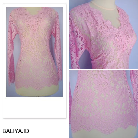Jual KEBAYA JADI BROKAT MODEL LEHER SABRINA KANCING BELAKANG | Shopee ...