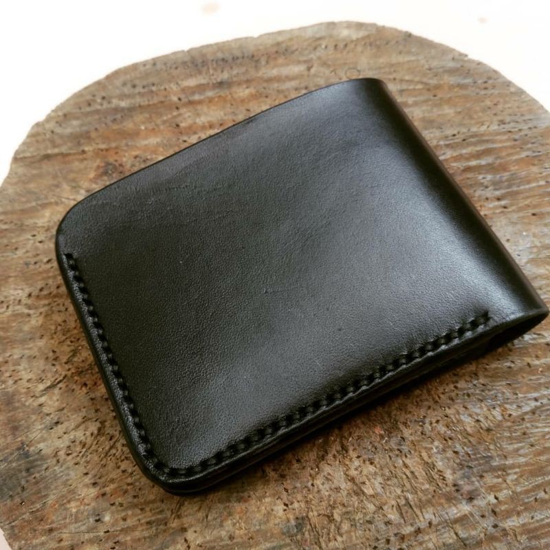 Jual dompet kulit asli handmade hitam legam | Shopee Indonesia
