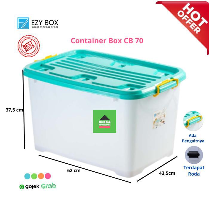Jual EZY Container Box 70 Liter - Biru Muda | Shopee Indonesia