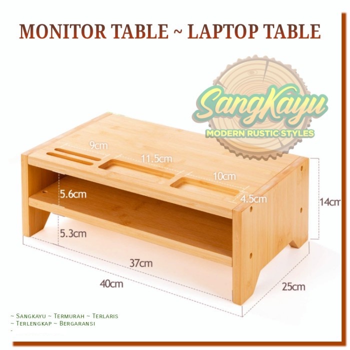 Jual Meja monitor kayu meja laptop monitor table minimalis 3 - KAYU ...