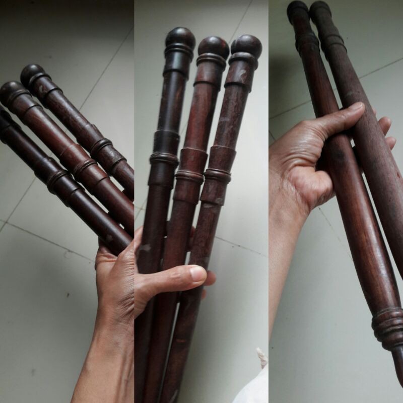 Jual TONGKAT KOMANDO MODEL LANDEAN TOMBAK KEPALA BENDUL KAYU GALIH ASEM ...