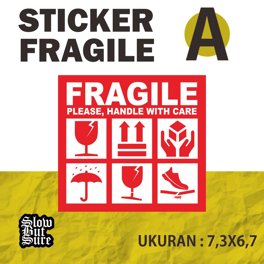 Jual Stiker Fragile - Stiker Pecah Belah - Stiker Label Pengiriman ...