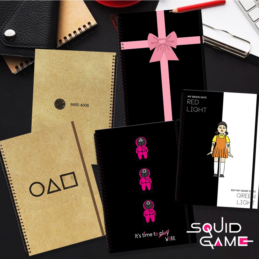 Jual SQUID GAME N*tflix SERIES Aesthetic Ruled Grid Dotted Notebook ...