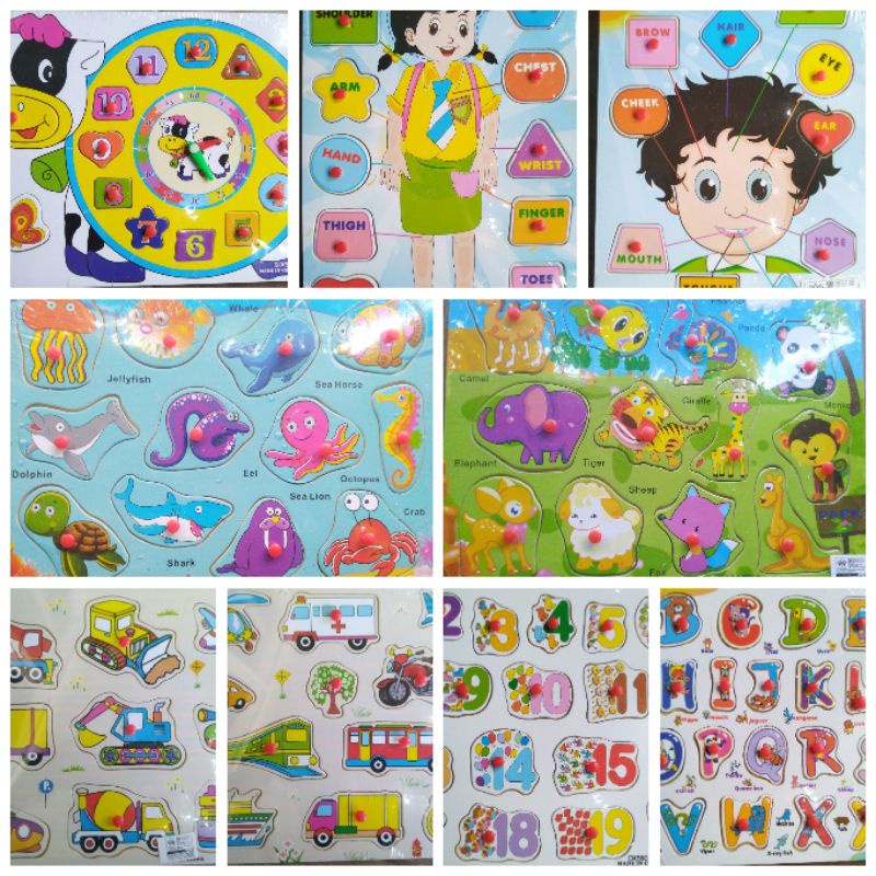 Jual puzzle knop knob puzle pazel hijaiyah huruf arab mainan edukasi ...