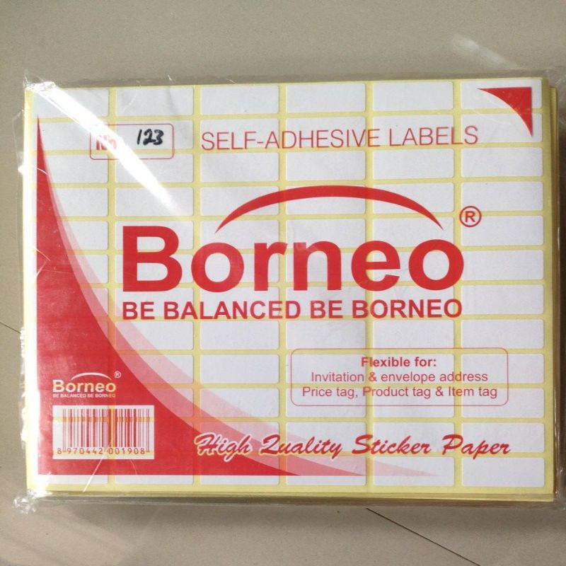 Jual Label Sticker Borneo 1 Pack Isi 7 Lembar Label Harga Label Produk ...