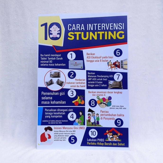 Jual Poster 10 Cara Intervensi Stunting FREE ONGKIR | Shopee Indonesia