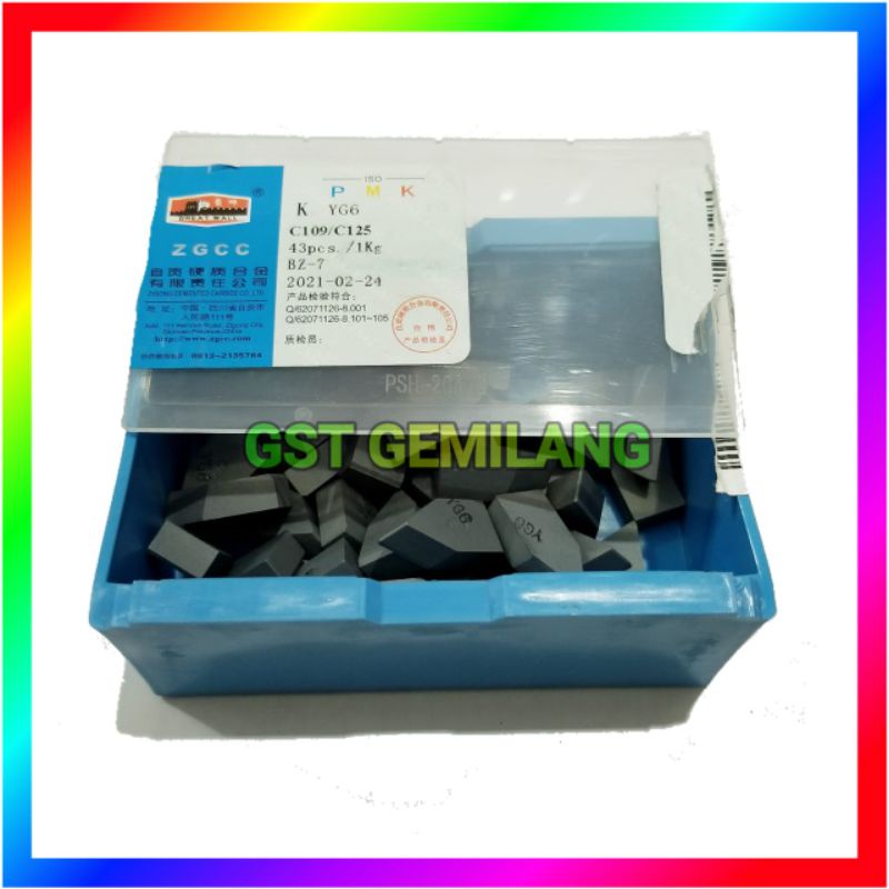 Jual 1 BOX 43 PCS MATA WIDIA YG6 12MM /MATA INTAN/MATA PAHAT WIDIA ...