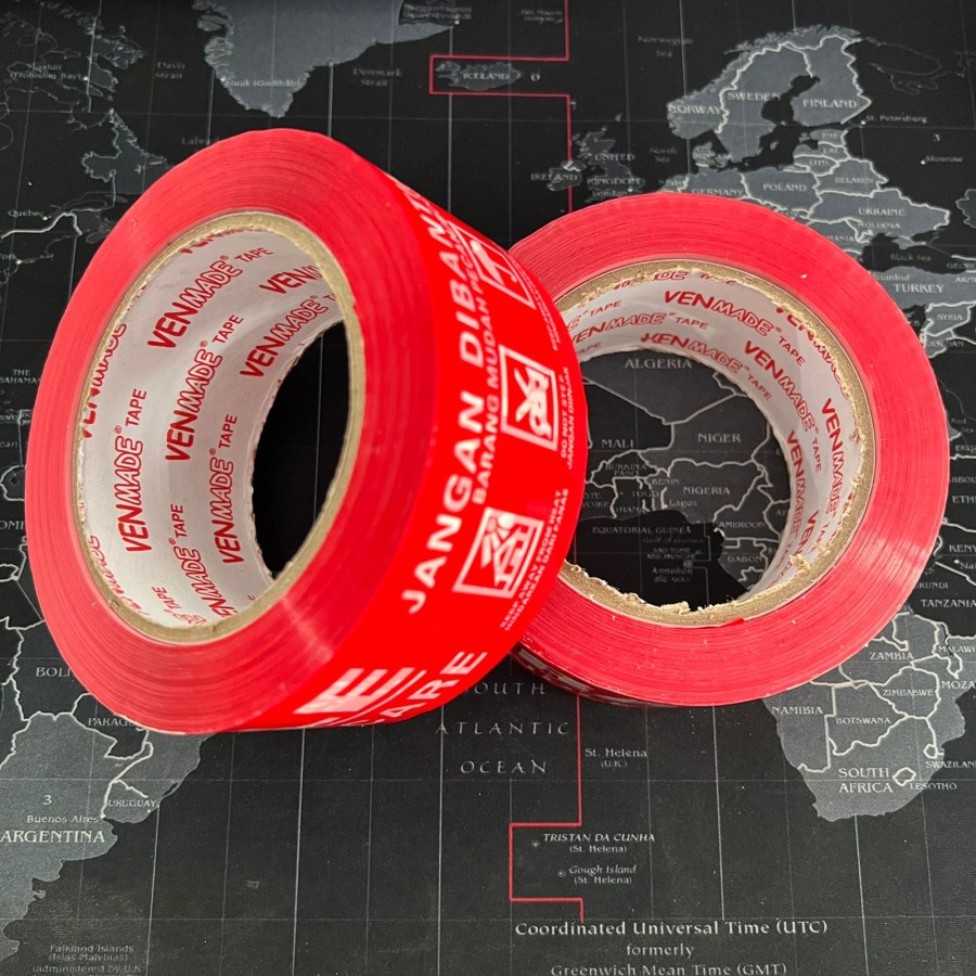 Jual LAKBAN FRAGILE MERAH 100 Y X 48 MM (JANGAN DIBANTING LAKBAN SEGEL ...