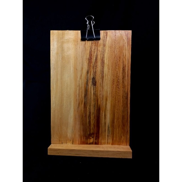 Jual stand menu display/stand menu/pajangan menu kayu A4/wood sign ...