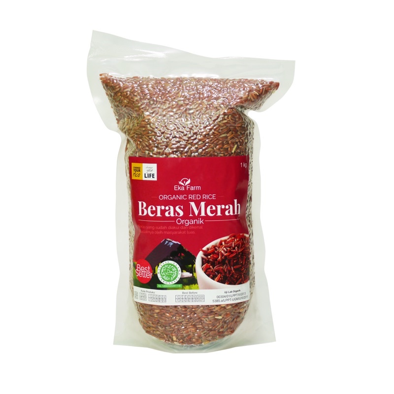 Jual Beras Merah Wangi Super Organic Halal 1kg | Shopee Indonesia