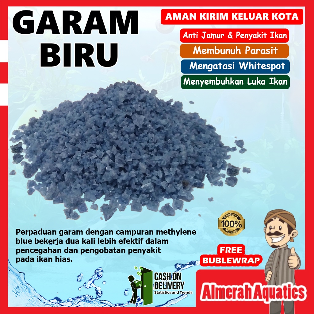 Jual Garam Biru blue + Methylene Blue Obat Ikan Hias ikan guppy ikan ...