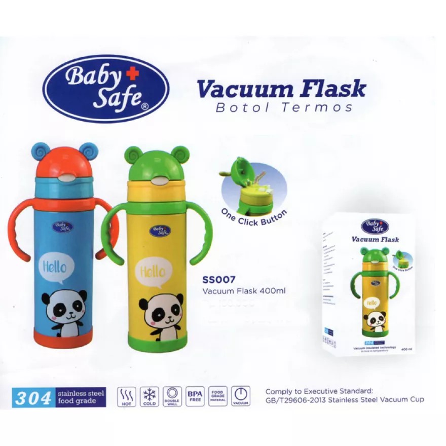 Jual Baby Safe Vacuum Flask SS007 400 ml - Botol Minum Termos Anak ...